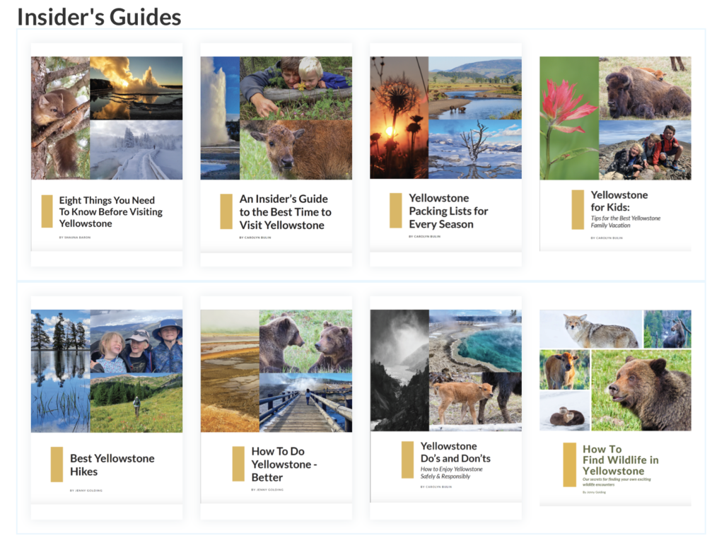 Yellowstone Resource Library - A Yellowstone Life